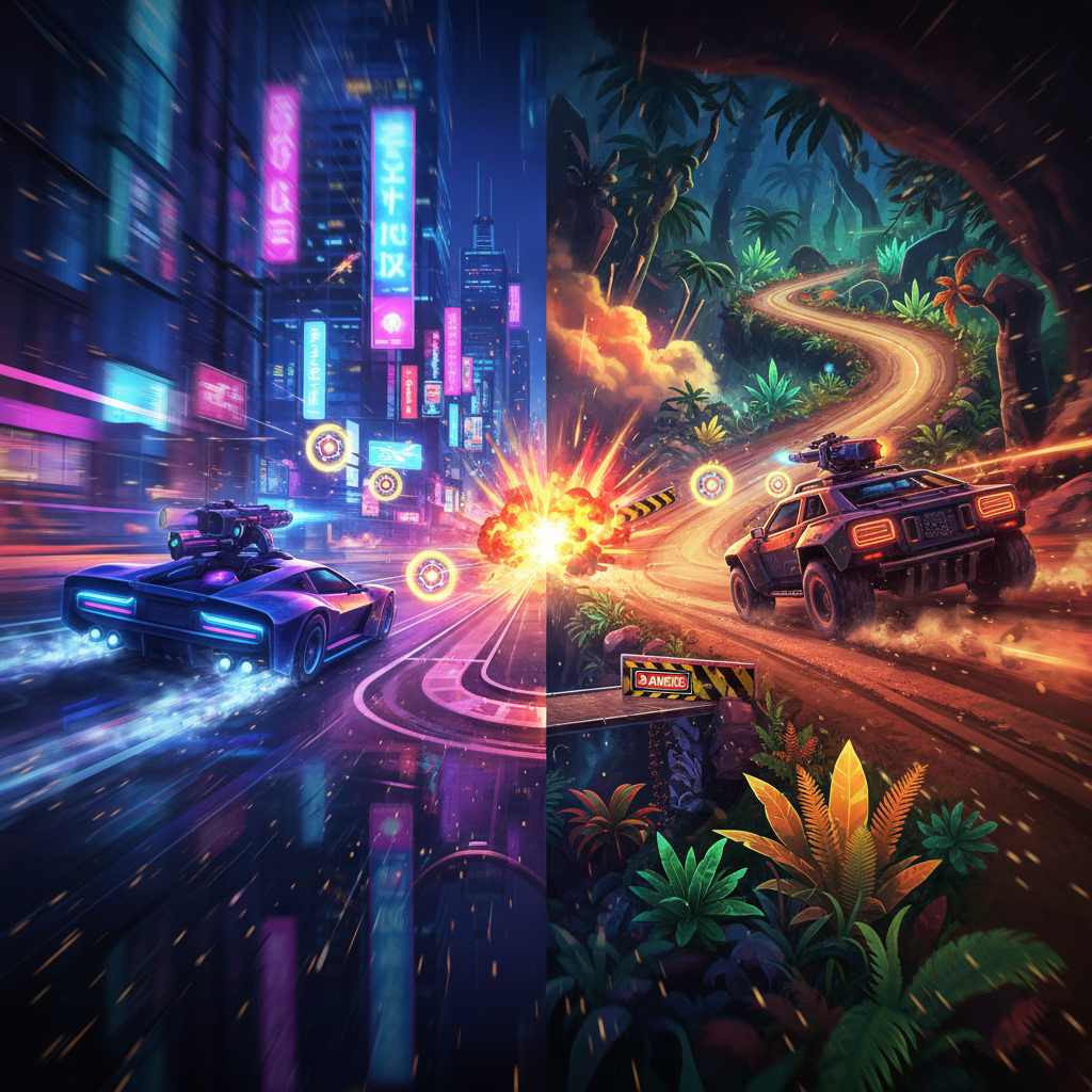 Neon Sabotage: Turbo Rivals - 3D Racing by Jabali AI