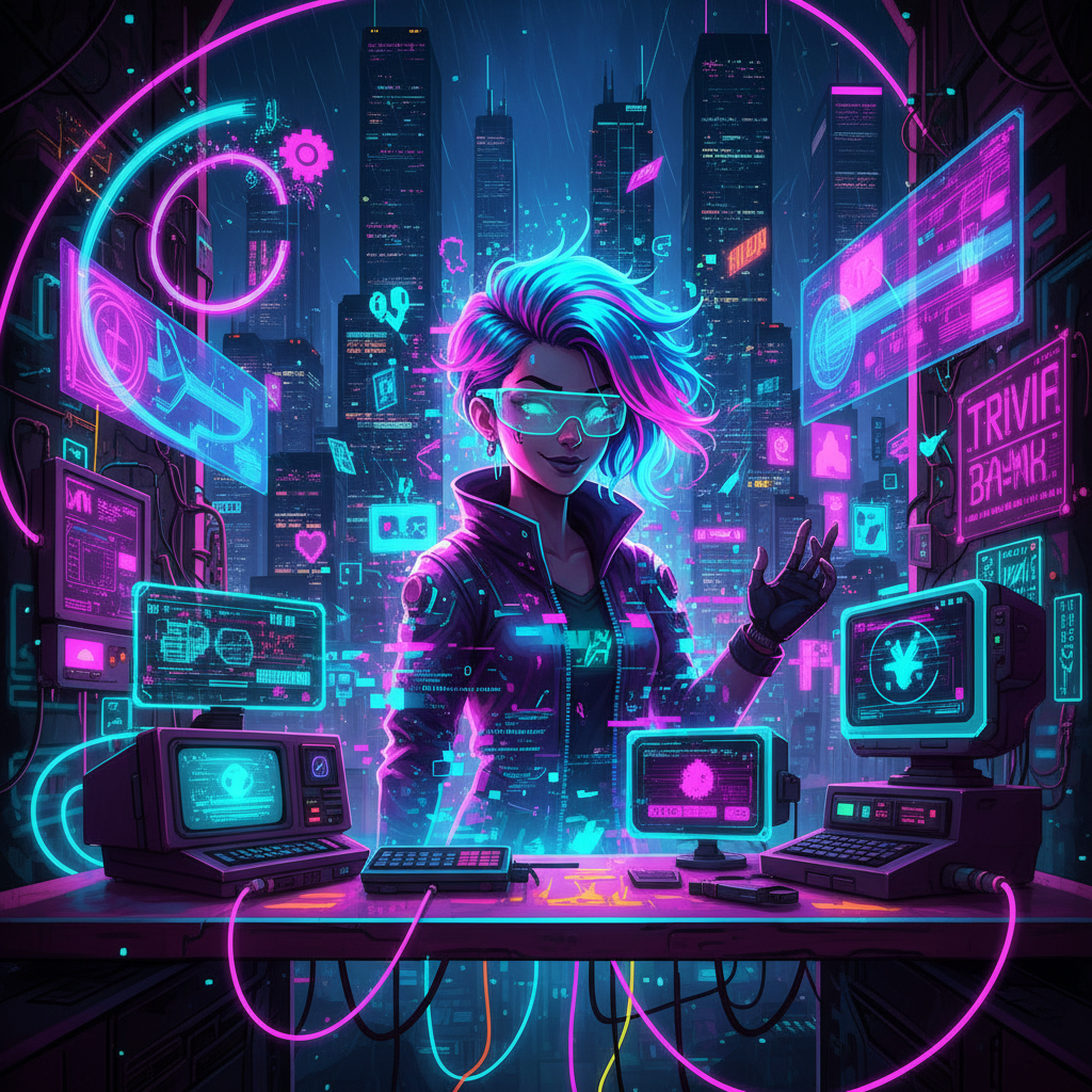Neon Code Clash - Trivia Game by Jabali AI
