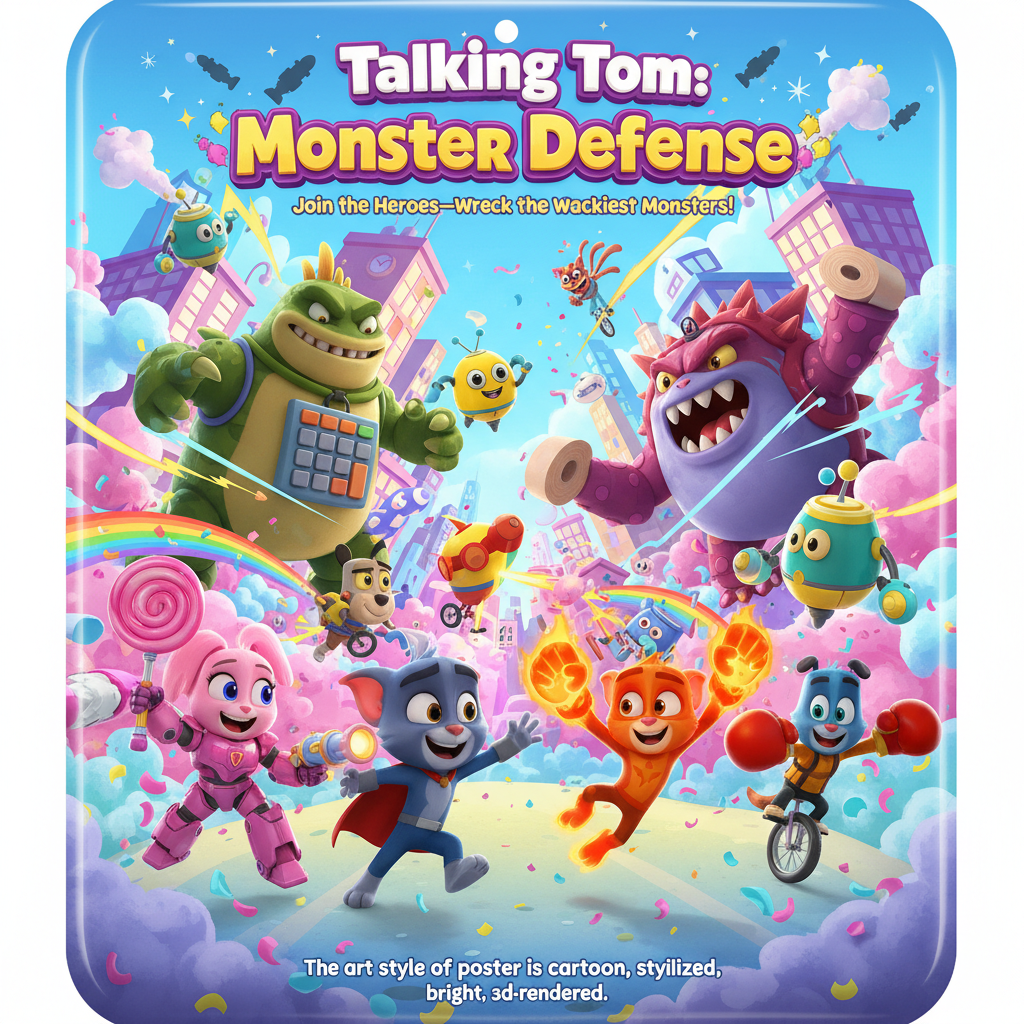 Talking Tom: Monster Defense - Strategic Defense Arcade by Jabali AI