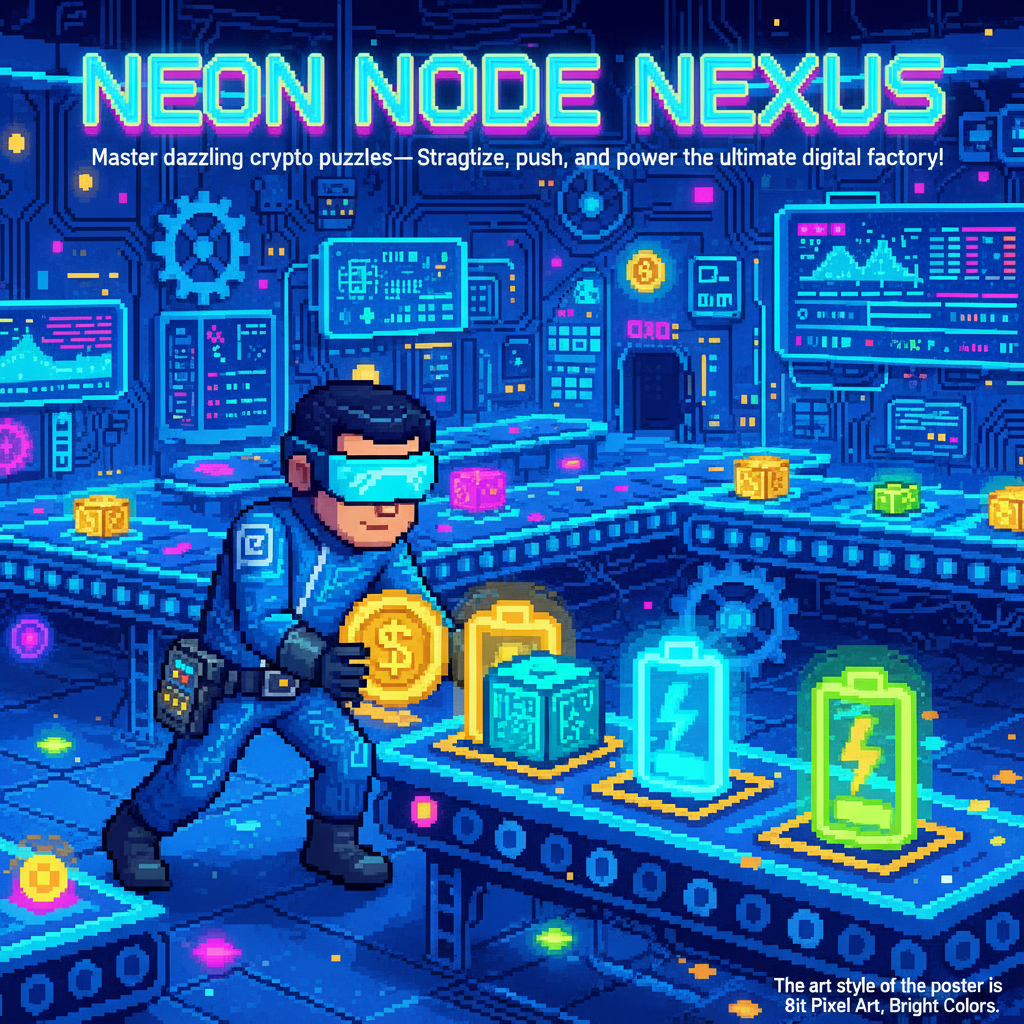 Neon Node Nexus - Grid-Based Puzzle by Jabali AI