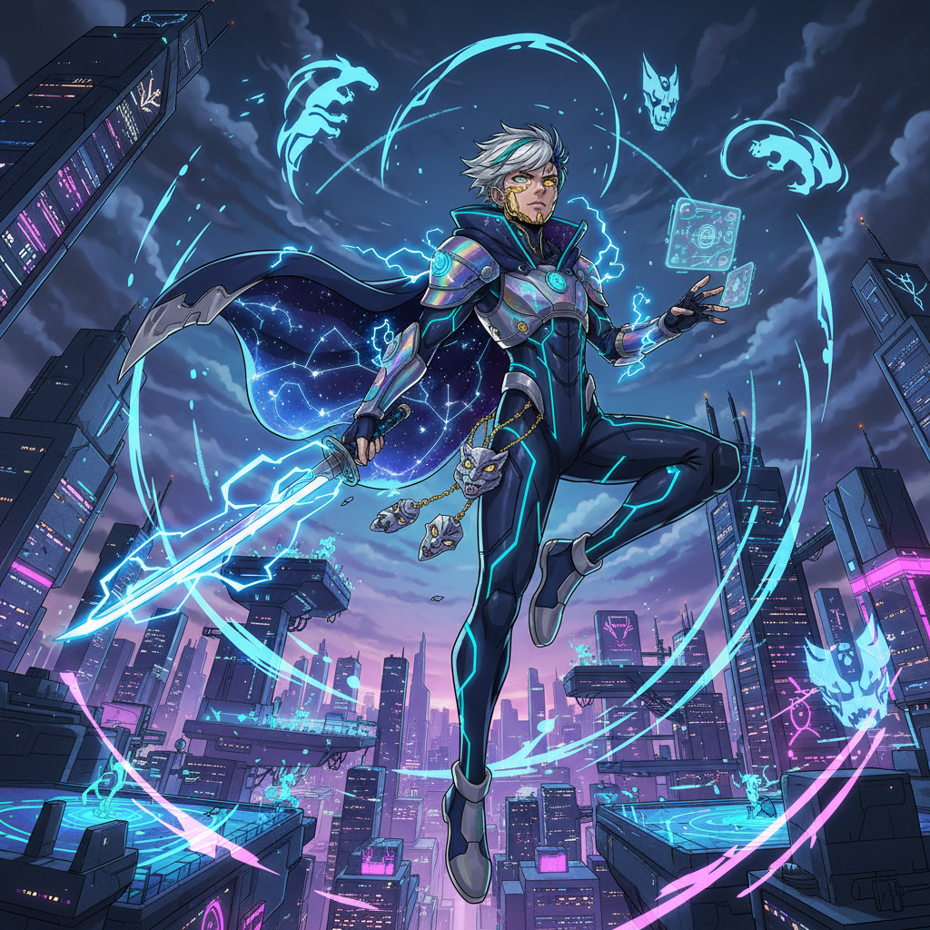 Neon Aether: Skybound - Dungeon Crawler RPG by Jabali AI