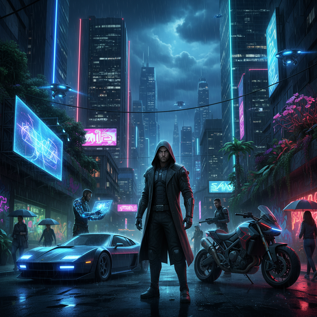 City of Electric Vice - 3D Open World by Jabali AI