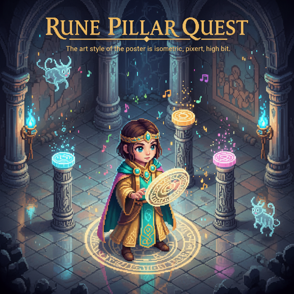 Rune Pillar Quest - Grid-Based Puzzle by Jabali AI
